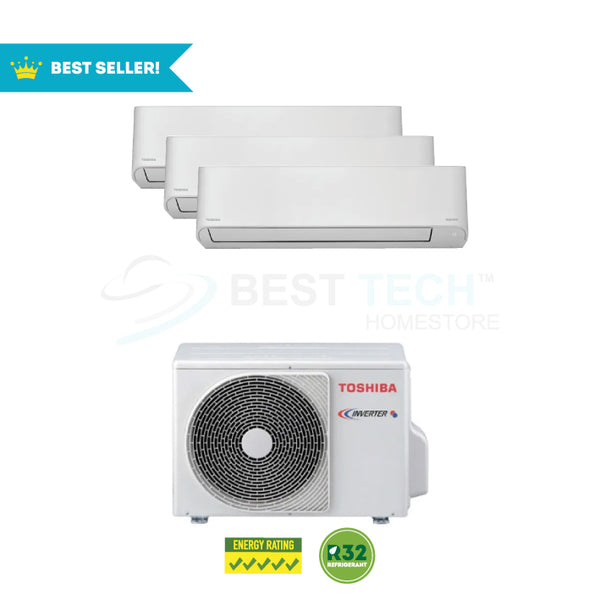 TOSHIBA System 3 YouMe Series 2.0 - 9K BTU x3 (RAS-3M31U2ACVG-SG/RAS-M ...